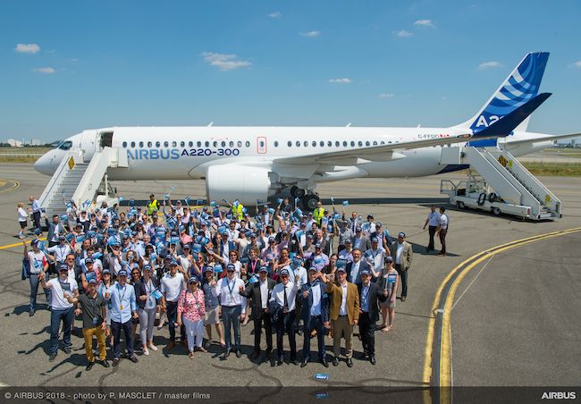 Airbus welcomes the A220 to the family - Aviation Business News