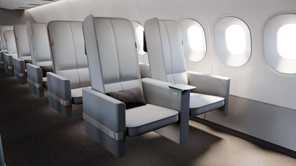 Aircraft seating innovations: New Territory unveils Interspace ...
